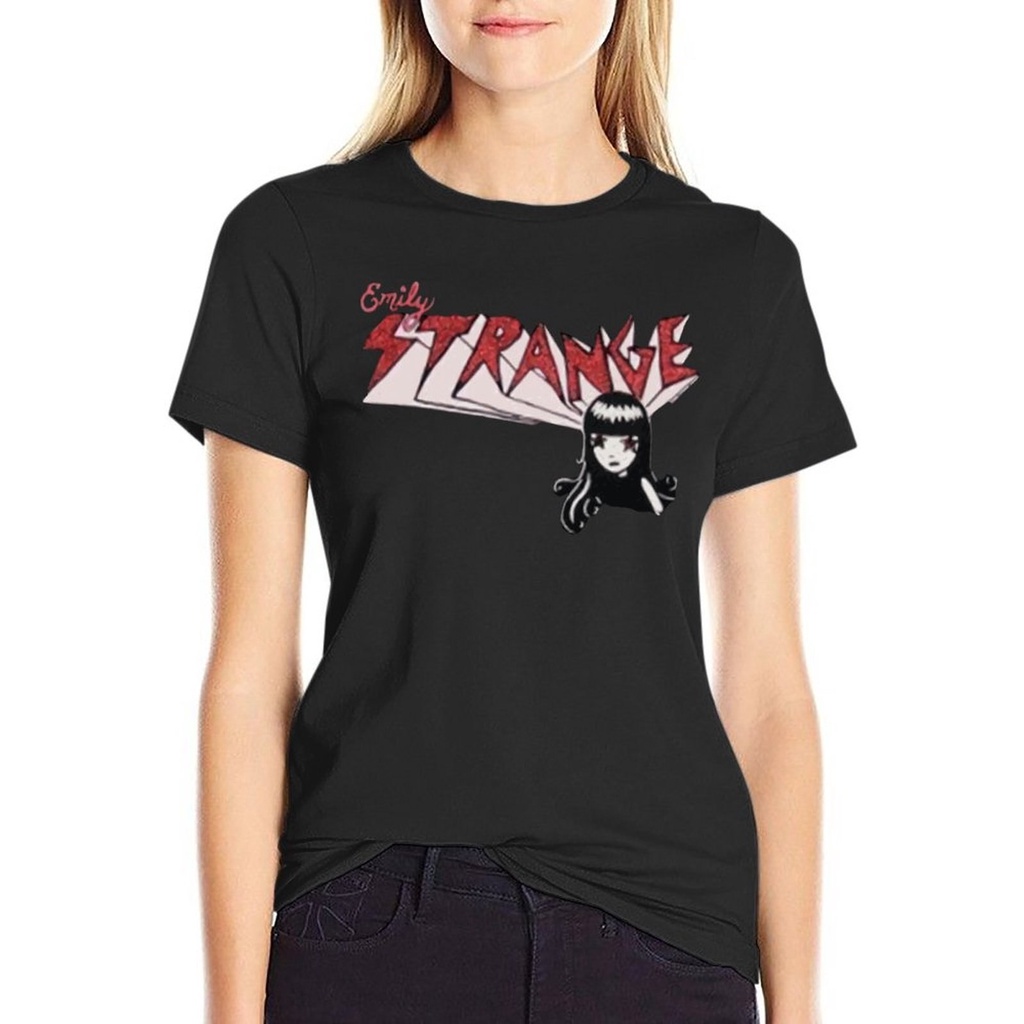 Emily The Strange Character Strange Sparkles Oversized Tshirt Harajuku ...