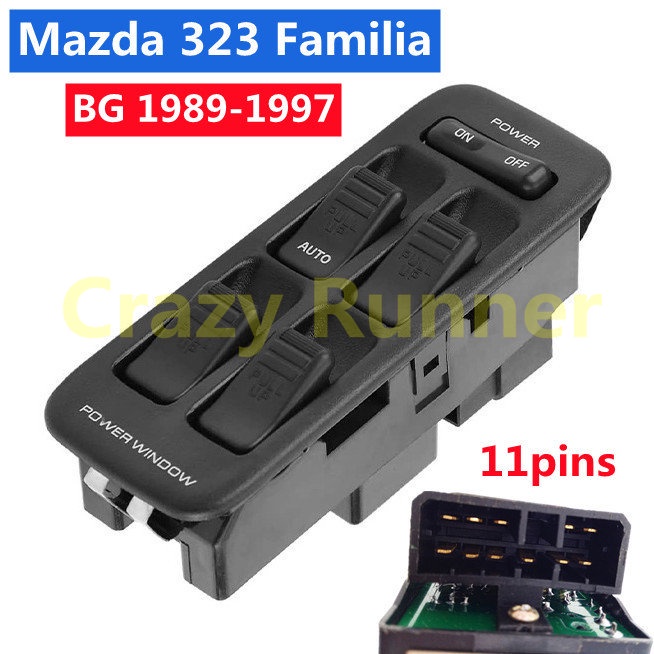 11PINS Front Left Power Master Window Switch Fit For Mazda Familia 323 ...