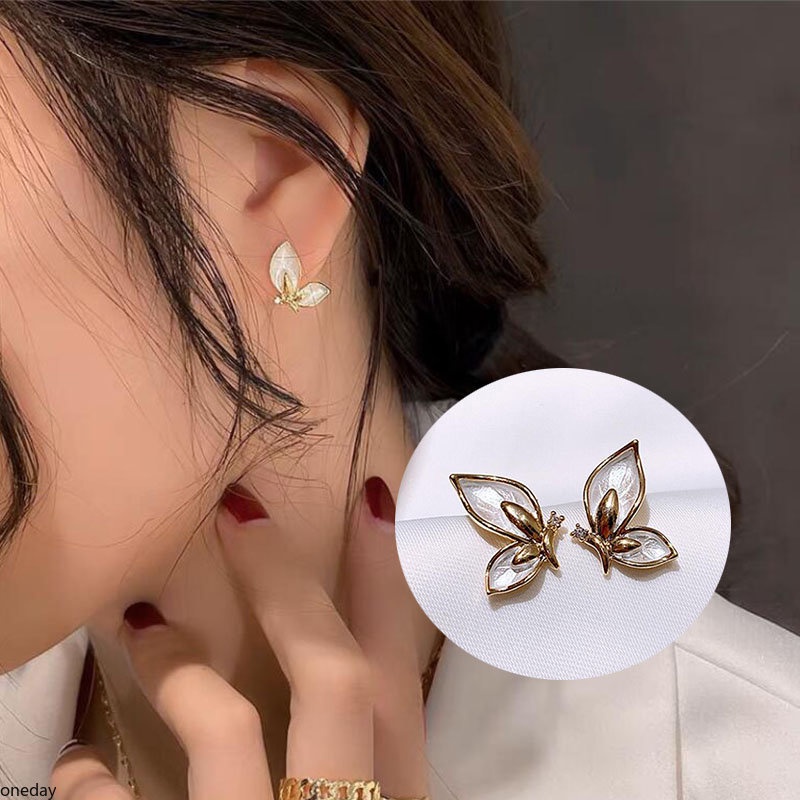 oneday Fashion women's small butterfly earrings | Shopee Philippines