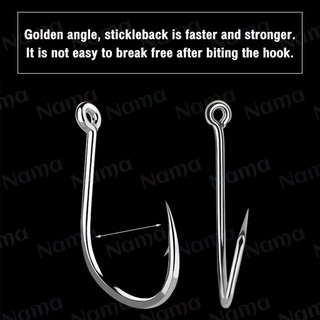 Nama 100Pcs Fishing Hook Stainless Set Barbed Fishing Hooks Fishing ...