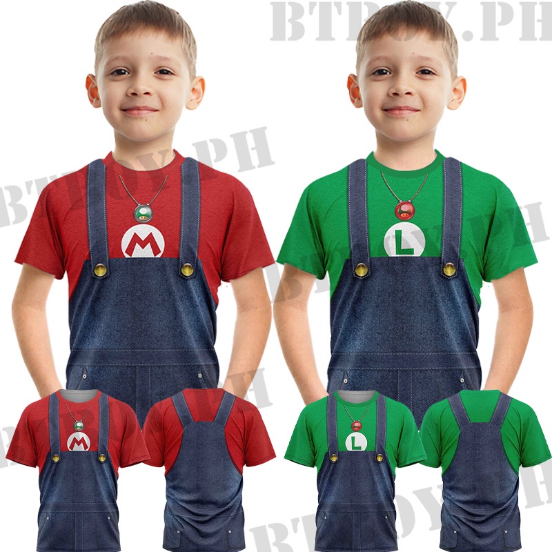 3-14 Years Old Super Mario Bros T-Shirt For Kids Game Party Boys And ...
