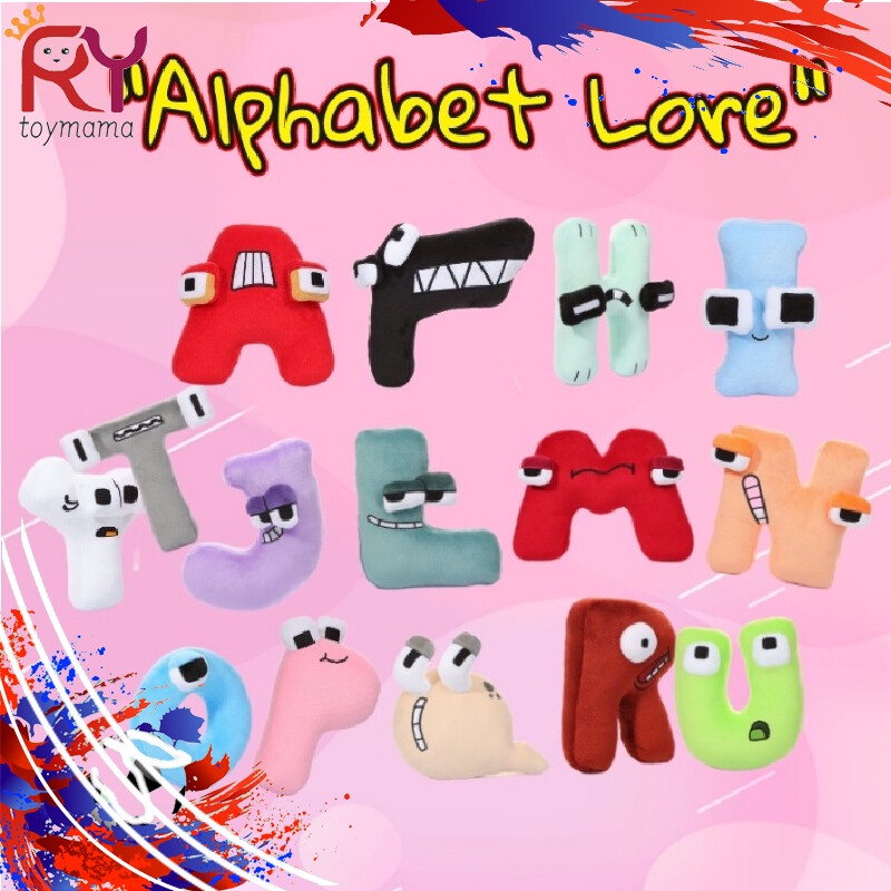 3D 26PCs Alphabet Lore Plush Toy, Stuffed Animal Lovers Doll Toys, Kids Birthday Preschool ...