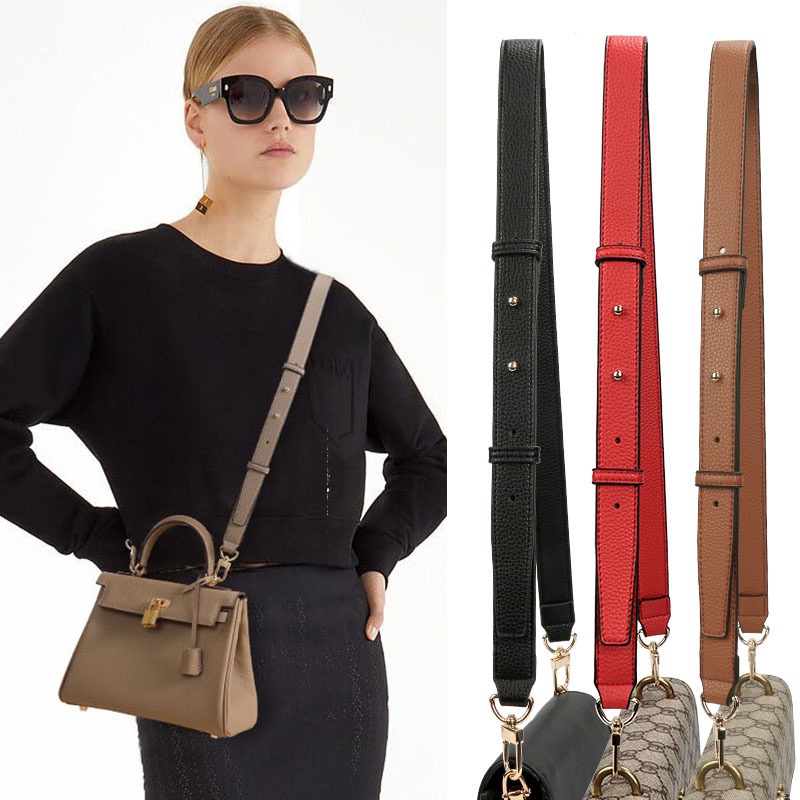 Women's Bag Strap Kelly Adjustable Litchi Pattern Strap Suitable for ...