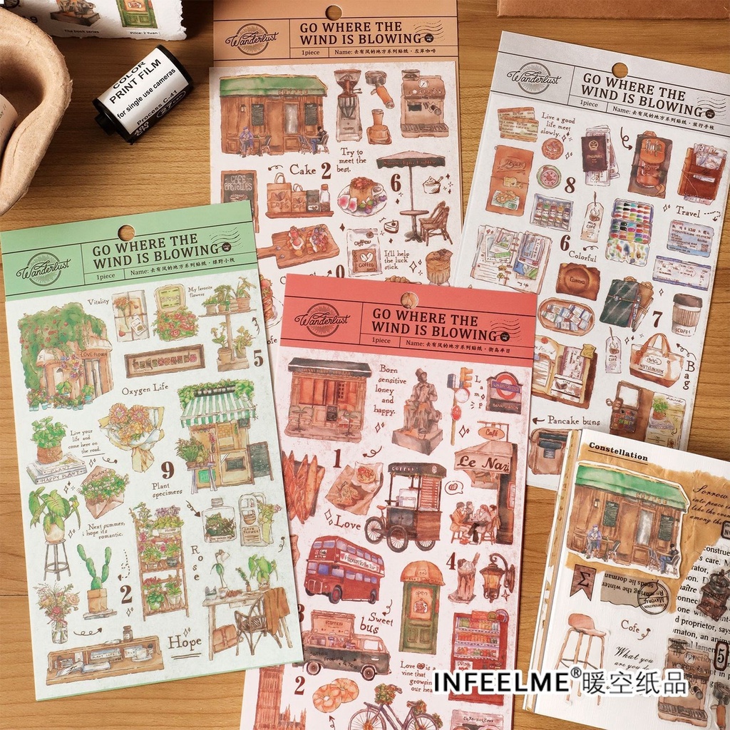Love Travel Coffee Time Precut Decoration Notebook Planner Stickers ...