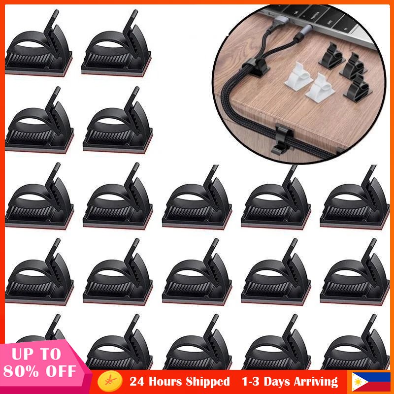 10PCS Plastic Wire Fixing Device Desktop Data Cord Organizer Square ...