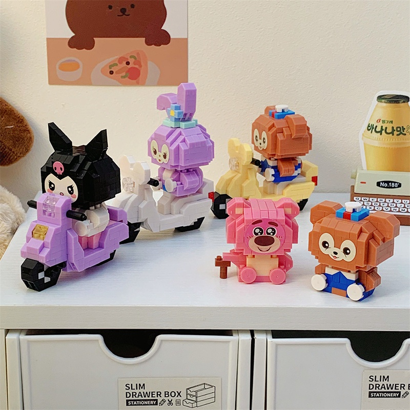 Cartoon Kuromi Building Blocks Cute Particle Building Block Education ...