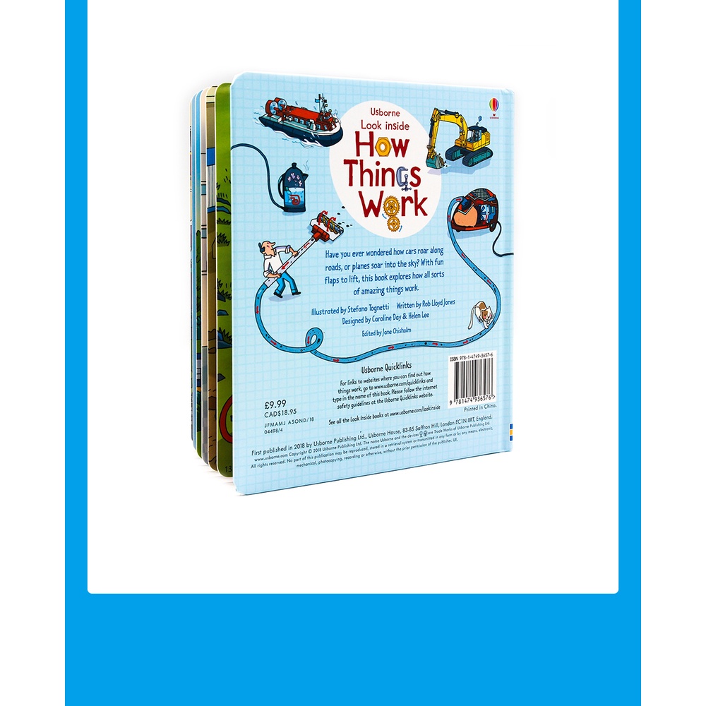 Usborne Look Inside How Things Work 3D Flip Picture Book for Kids ...