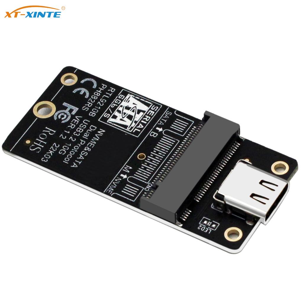 XT-XINTE M2 to USB 3.1 TYPE C Adapter for NVME SSD M.2 SATA SSD to USB ...