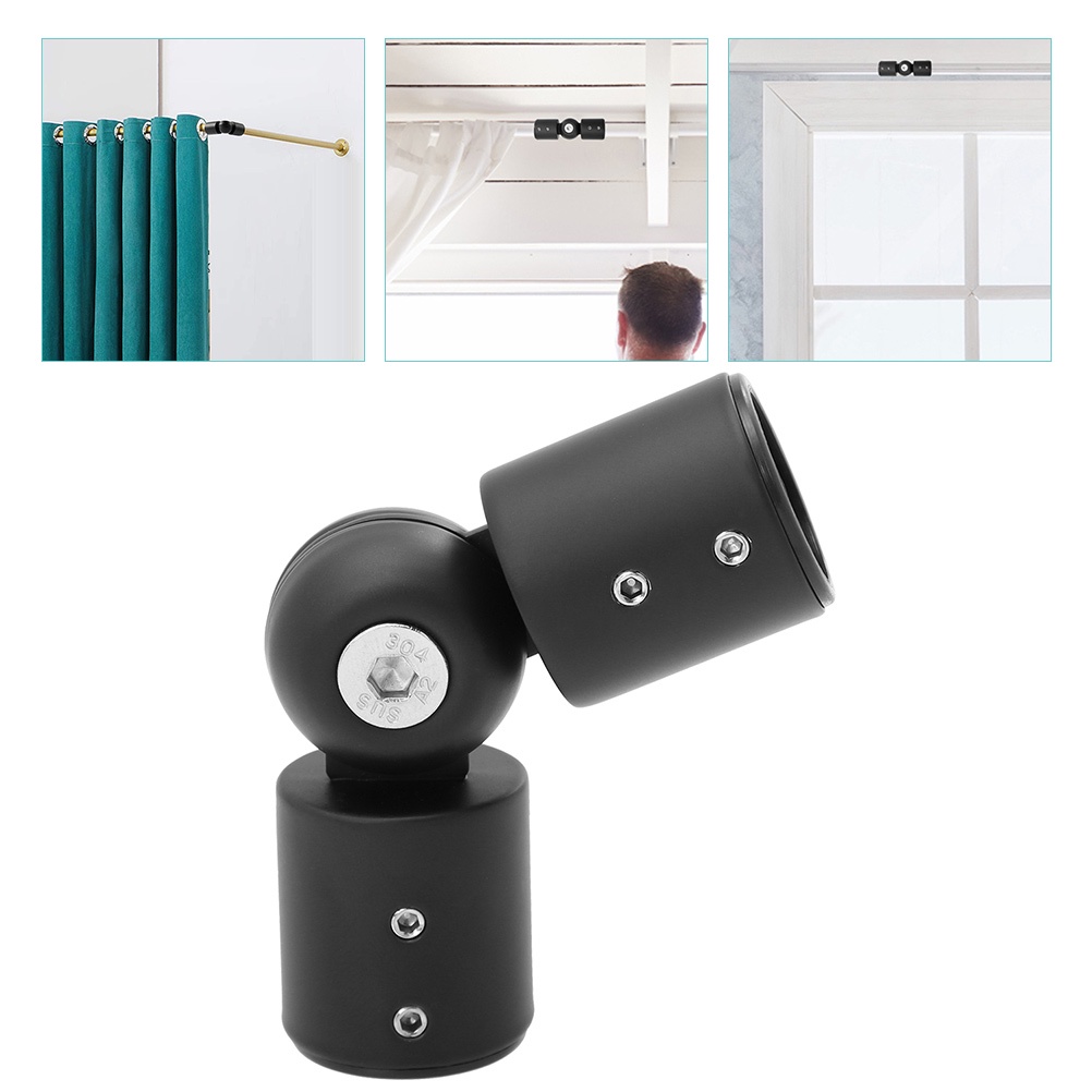 Curtain Rod Corner Connection Glass Holder Rods Windows | Shopee ...