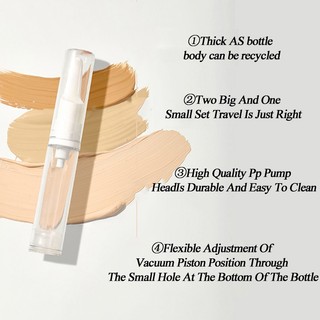 NEW 15/10/5ml Portable Travel Bottle Clear Foundation Dispenser Bottle ...