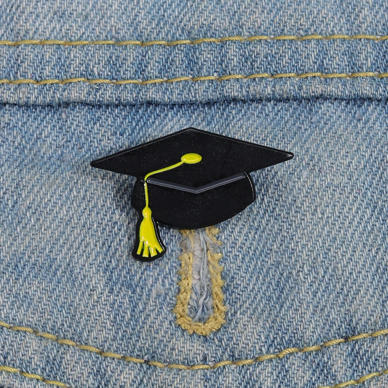 Congratulations Graduation Enamel Pin Creative Bachelor Hat Brooch ...
