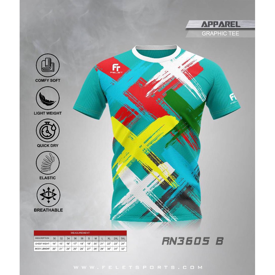 Ready Stock Felet Badminton Jersey (100% comfortable and breathable ...