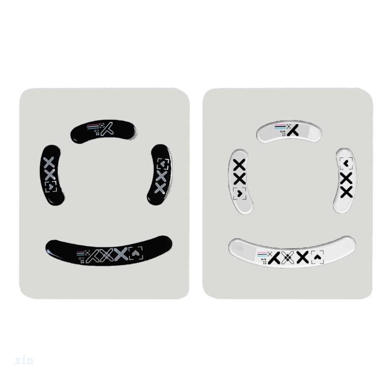 XI Glass Mouse Skates Pad 1Set Rounded Curved Edges Mouse Feet Stickers ...