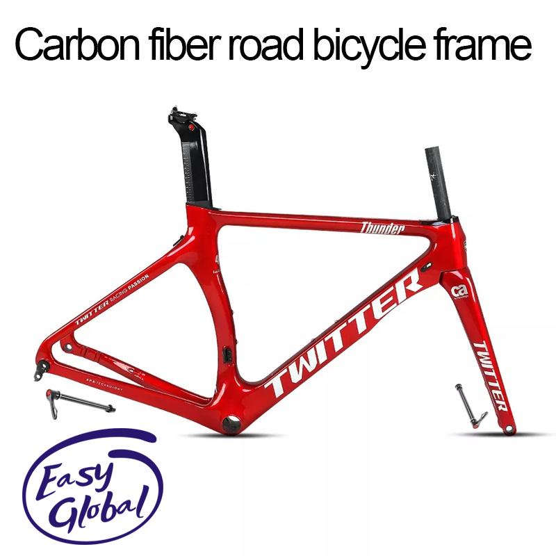 Twitter 700c Carbon Road Frame Disc Brake Thru axle 12*142mm Racing ...