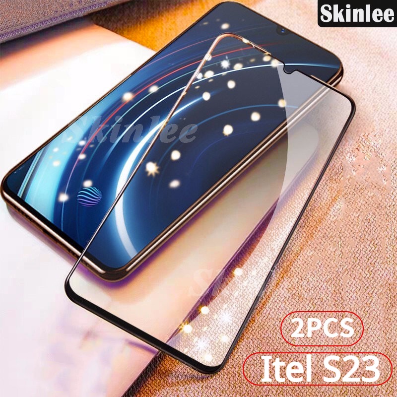 2 Pack for Itel S23 A60 A60S P40 Vision 3 5 Plus Tempered Glass Screen Anti-collision Protection ...