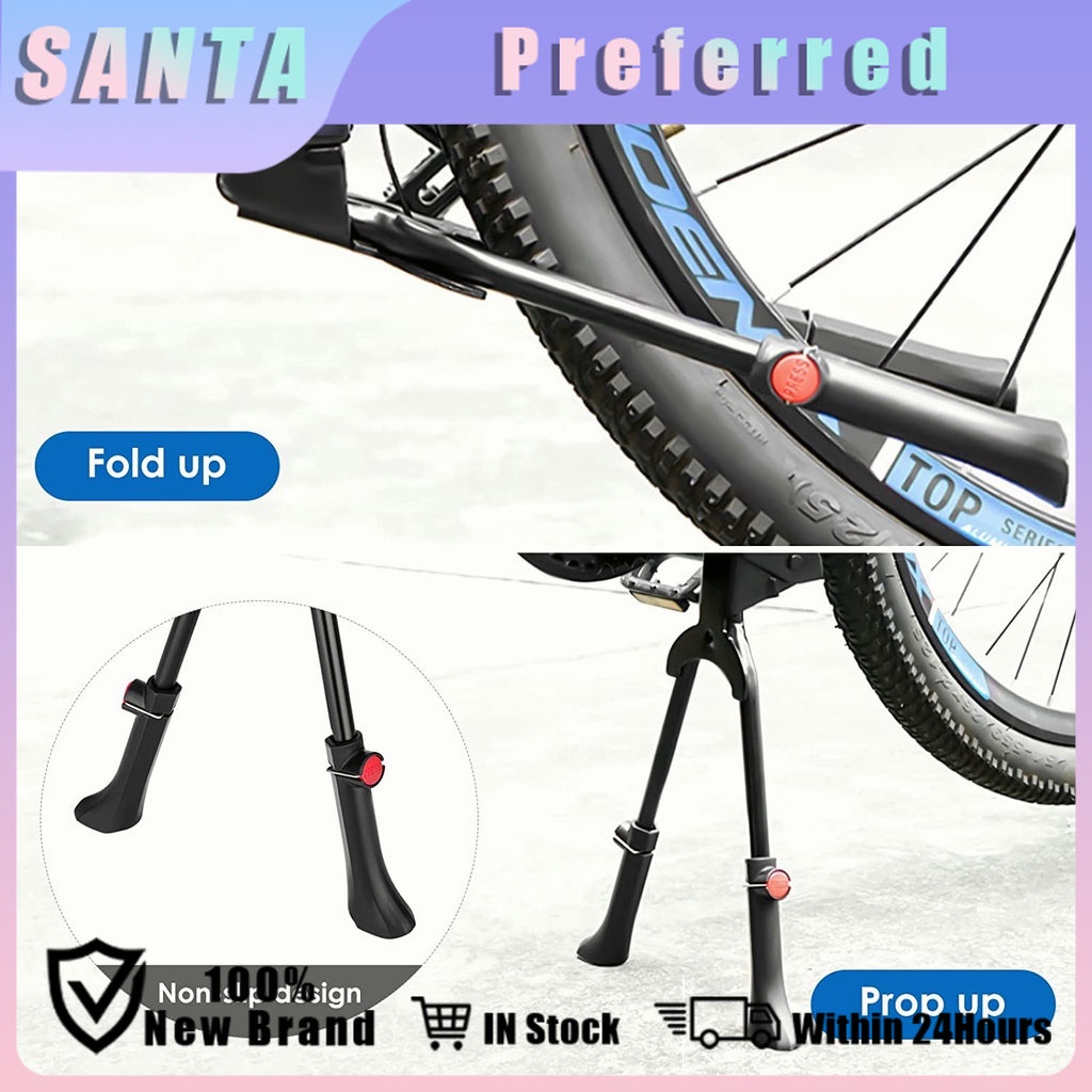 Steel Bike Kickstand Stand Bicycle Adjustable Double Leg Center Stand ...