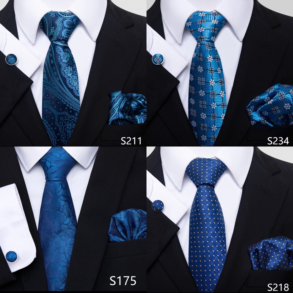 Men Formal Business Tie Three-Piece Set Black Twill Interview ...