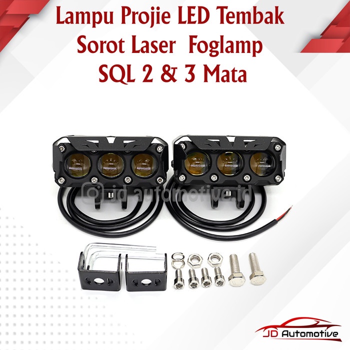 MATA Super LED Projie Light Shoot SQL 2 & 3-eyes Laser Foglamp | Shopee ...