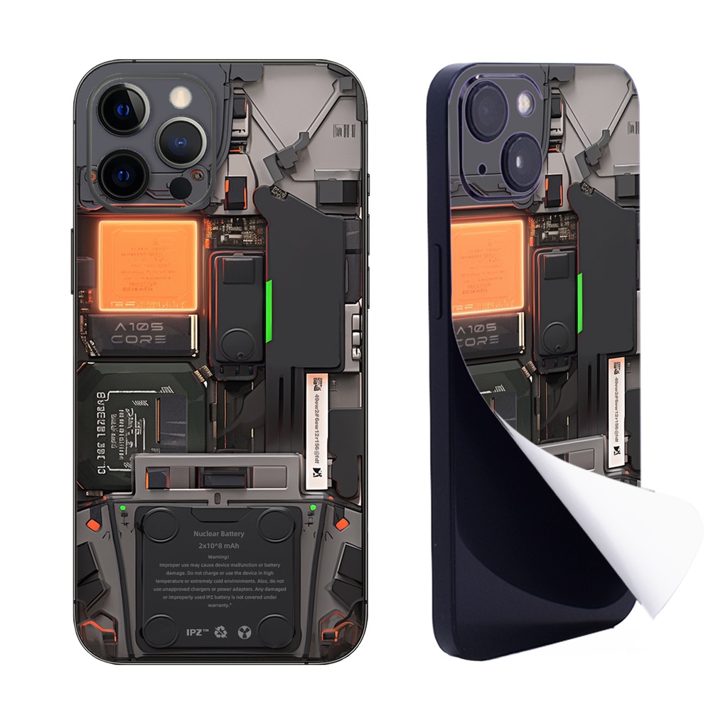 Futuristic Cyberpunk Teardown Back Cover Sticker Skin for iPhone 11 12 ...