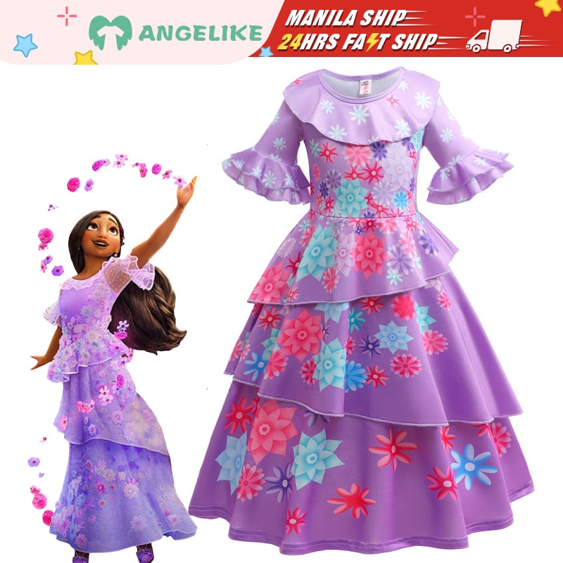 ANGELIKE Mirabel Dress Isabella Costume for Girls Role Play Clothes ...