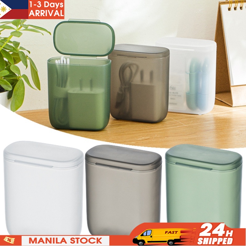 Cable Charger Container Electronic Desktop Organizer Frosted Thickened ...