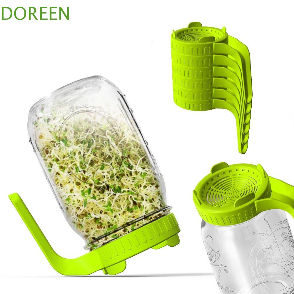 DOREEN Sprout Cover, Mesh with handle Sprouting lids, Food Grade Green ...