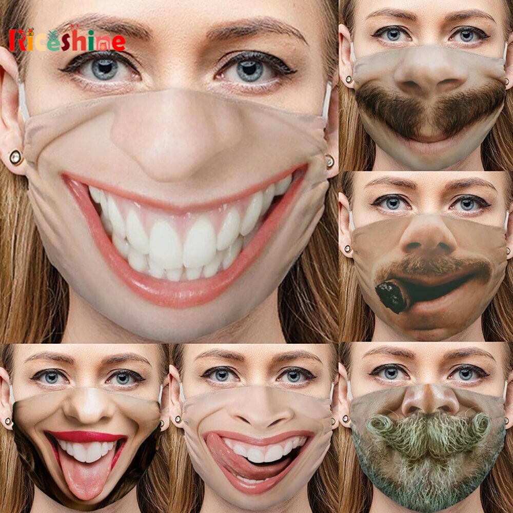 Halloween Cosplay Horror Masks Funny Face Mask Smiling Face Halloween ...