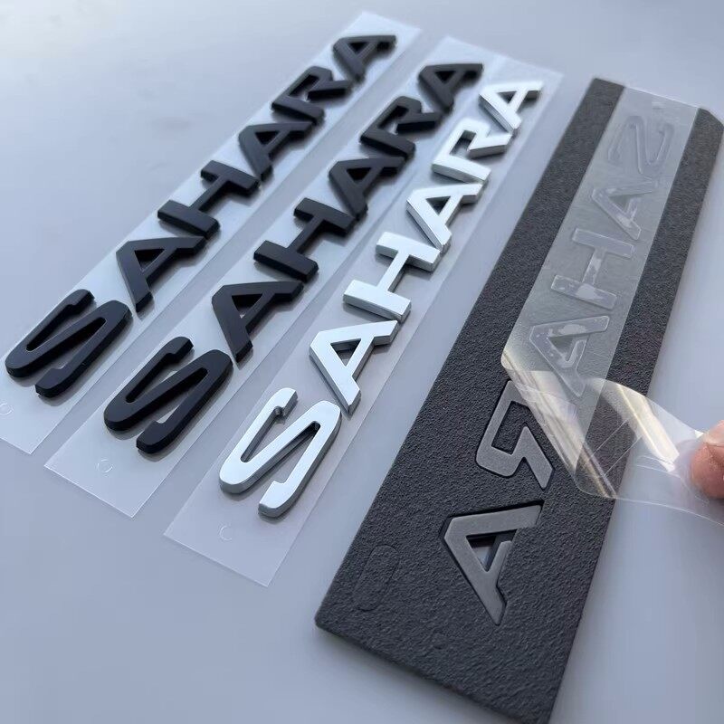 For JEEP Wrangler SAHARA letter logo Fender side emblem Rear trunk ...