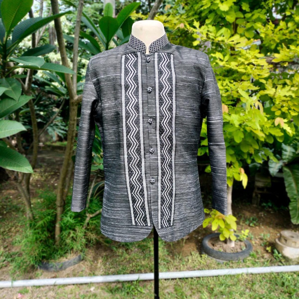 HABLON Modern Coat Barong Tagalog for Men Piña Jusilin Fabric makapal ...