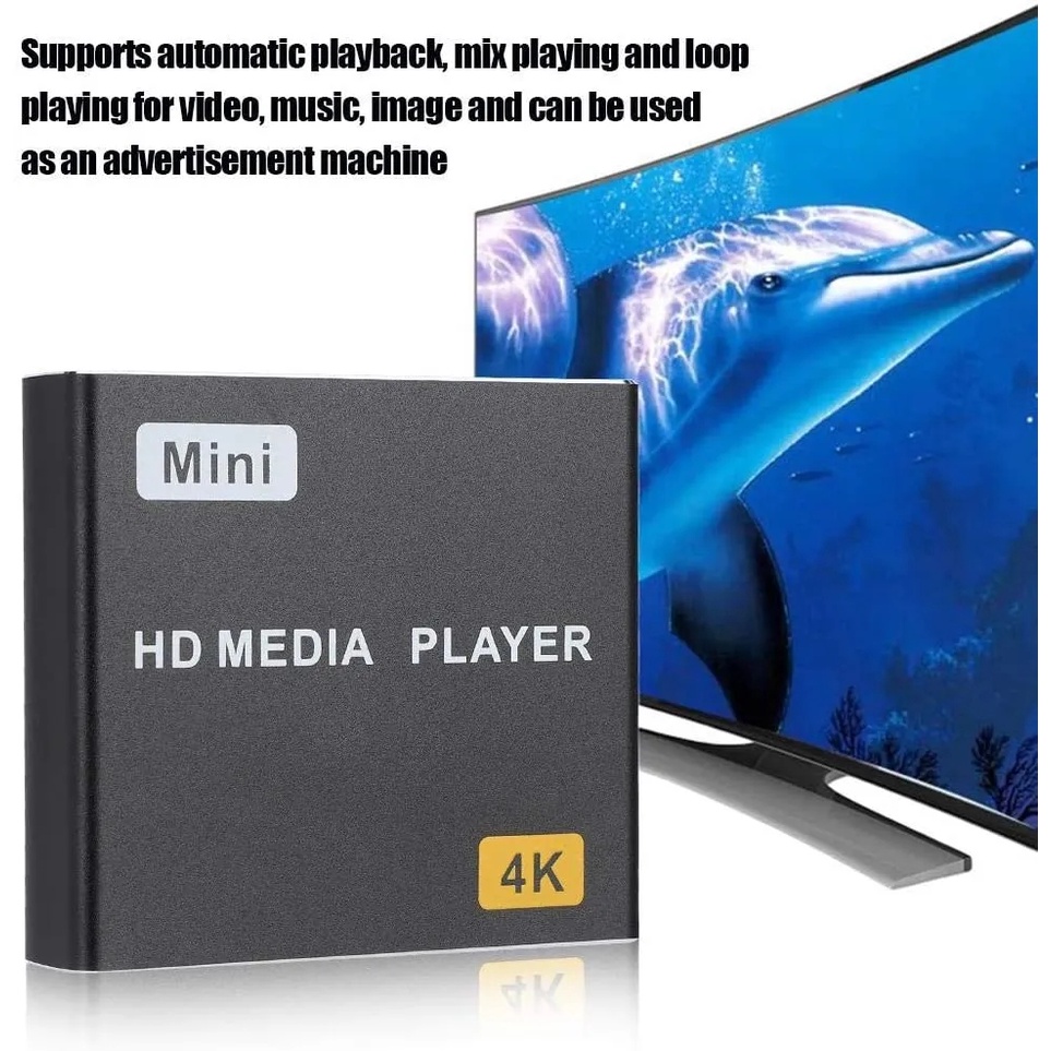 Mini 4K HD Media Player 1080P Horizontal And Vertical Digital Video ...