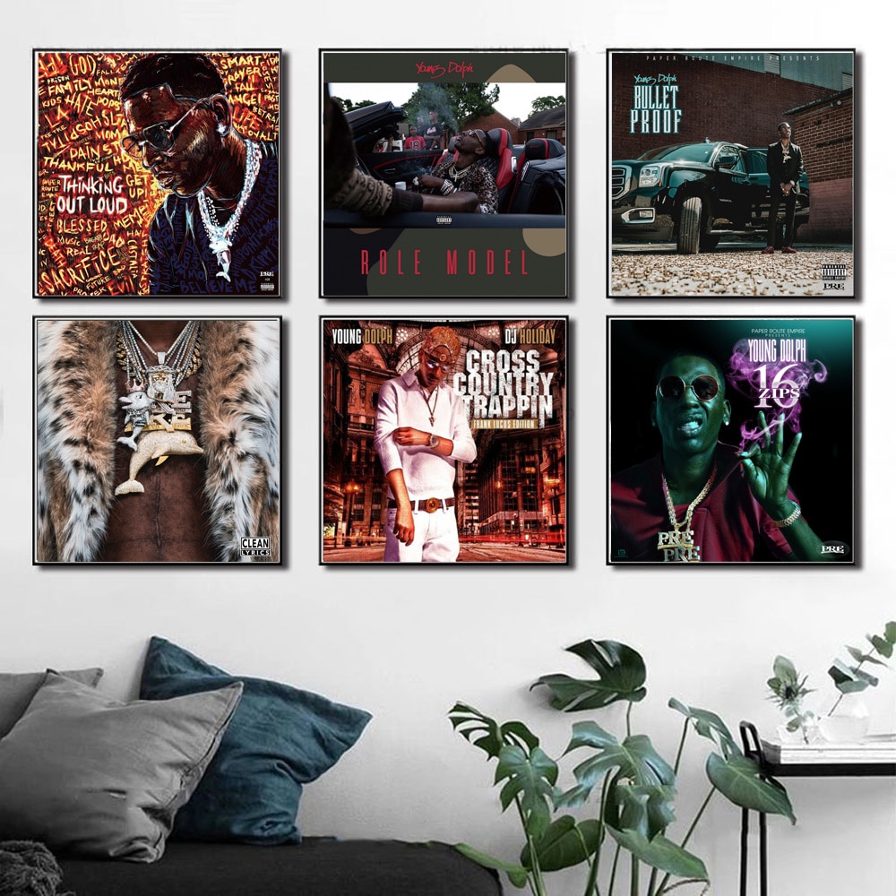 Young Dolph Art Hip Hop Rapper Music Album Cover Poster Prints Wall Art ...