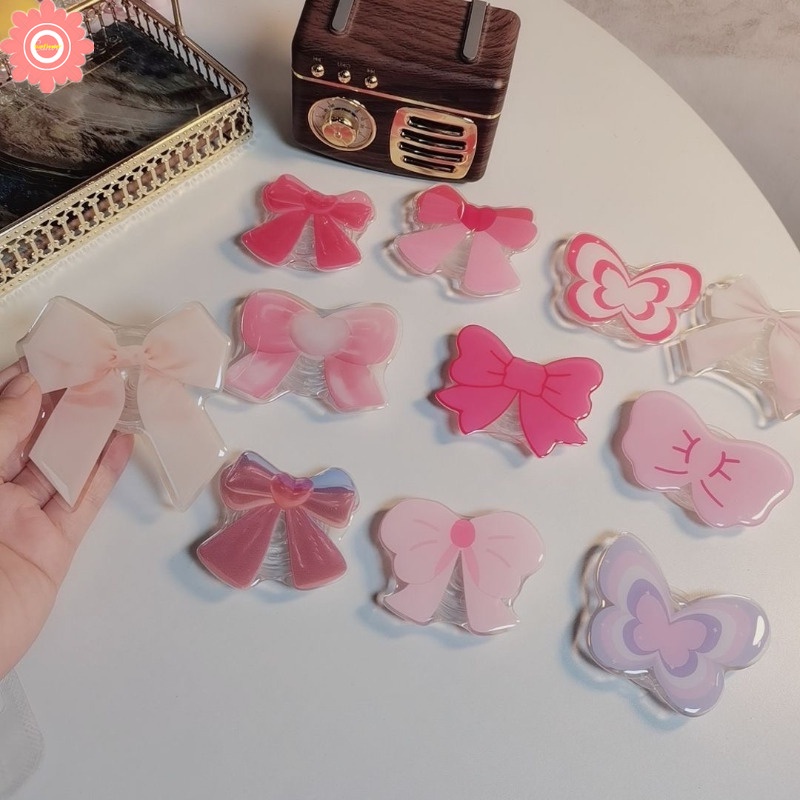 Cute Bow-Knot Fold Bracket Universal Scalable Phone Grips Fantasy ...