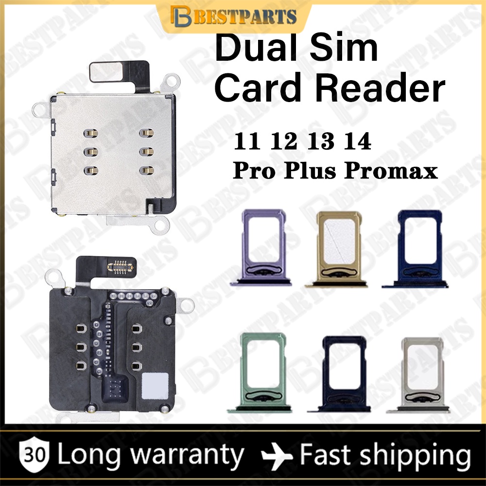 Dual Sim Card Reader Adapter For XR 11 pro max 12 13 14 plus 14 Pro Max ...
