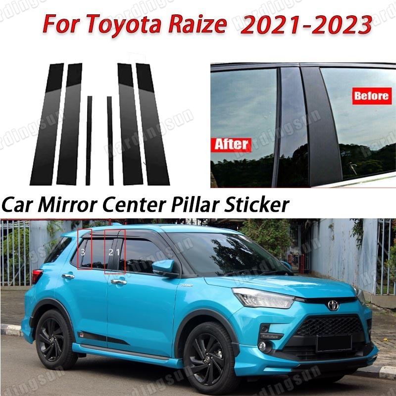 Toyota Raize Glossy Black Car Door Window Center Column B C Pillar Post ...