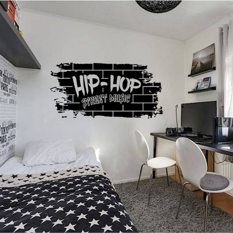 Break Dance Hip Hop Music Wall Vinyl Stickers Murals Home Decor Boys ...