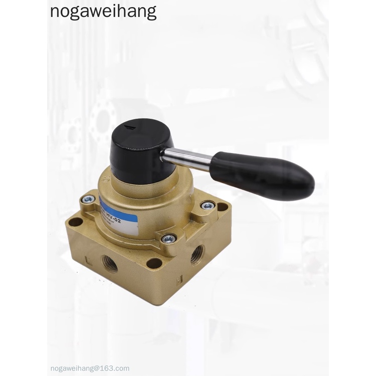 3-position 4-way Pneumatic manual valve HV-02/03/04/200-02B/D cylinder ...