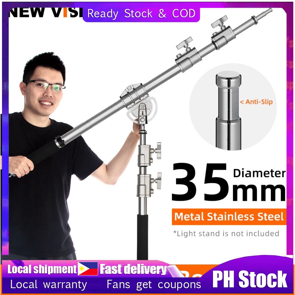 Stainless steel boom arm MF-01 size 94-232 cm For the flag light stand ...