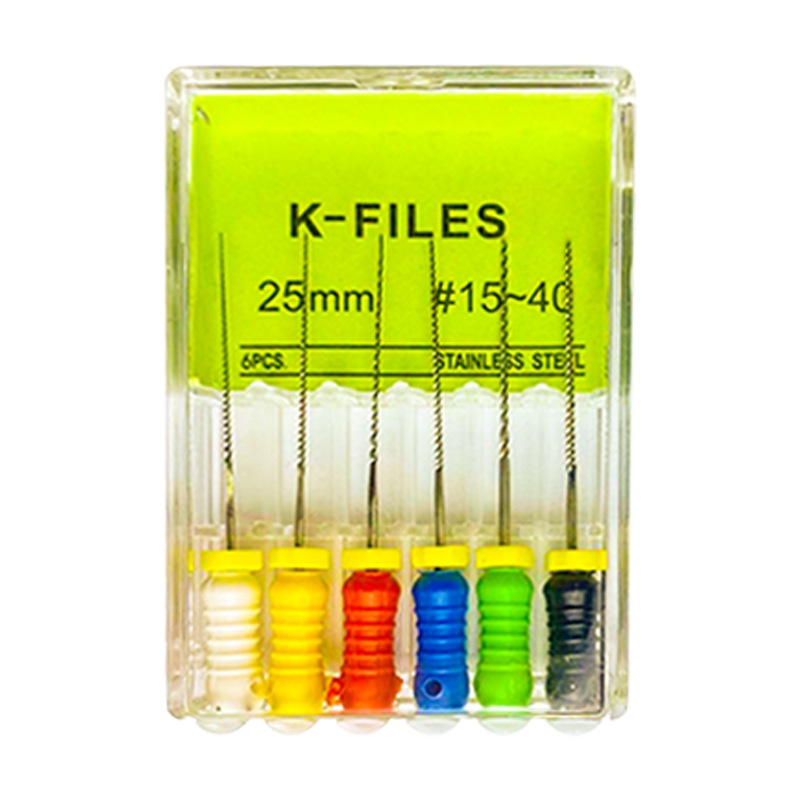 6Pcs/pack Dental Endo Root Canal Hand Use File K-FILES Stainless Steel ...
