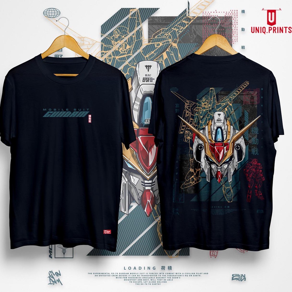 UNIQ.PRINTS GUNDAM GRAPHIC COTTON TSHIRT FOR MEN AND WOMEN | Shopee Philippines