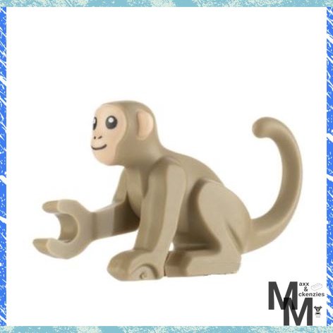 Monkey with Light Nougat Face and Ears LEGO Animal | Shopee Philippines