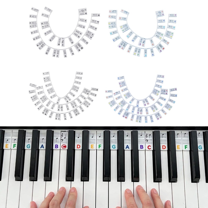 Skyxu Piano Keyboard Stickers Beginner Removable Piano Notes Guide ...