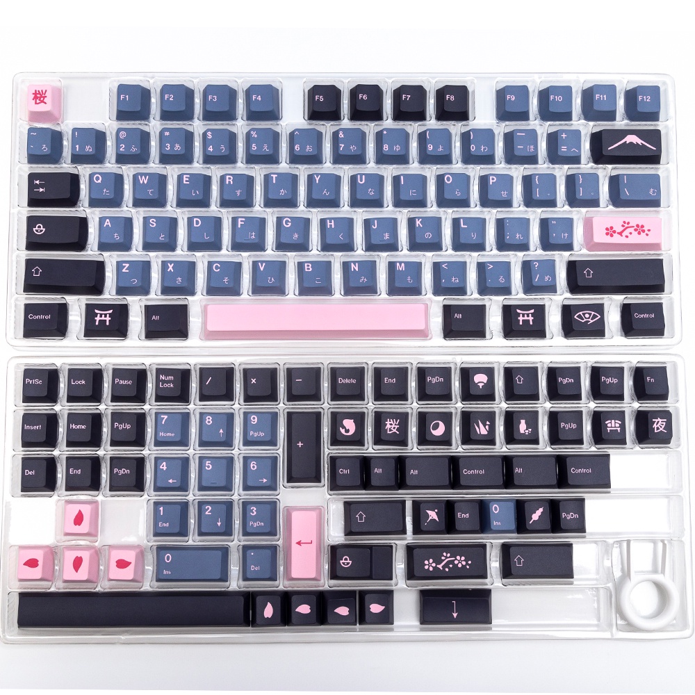 GMK Sakura Keycaps 145Keys Cherry Profile PBT Compatible ALICE Gateron ...