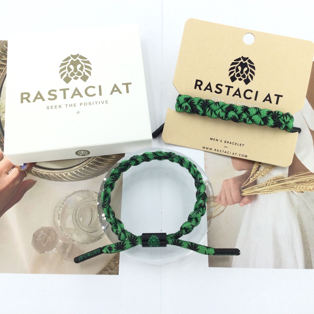 RASTAClAT braided bracelet Green leaves With Gift Box Men's bracelet ...