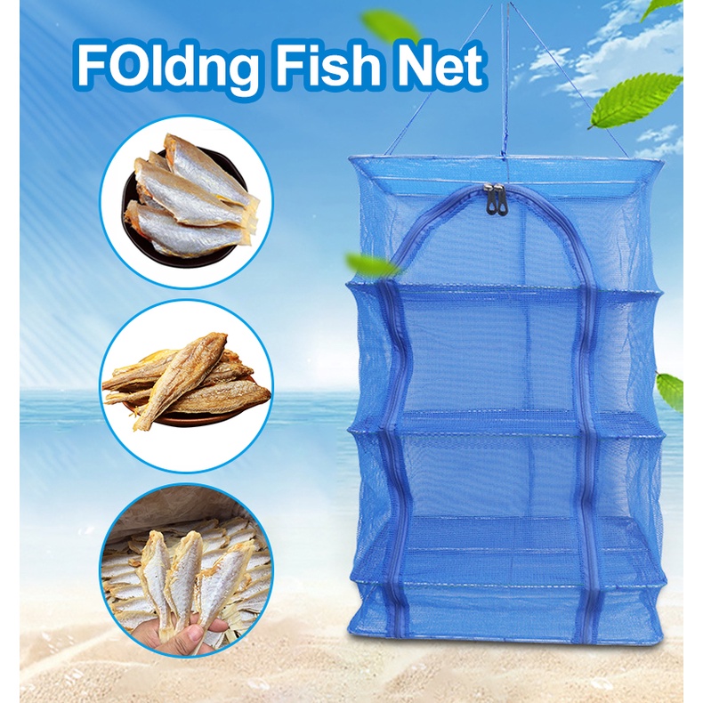 Foldable Drying Net Fish Net 50*65cm Drying Rack Hanging Vegetable Fish ...