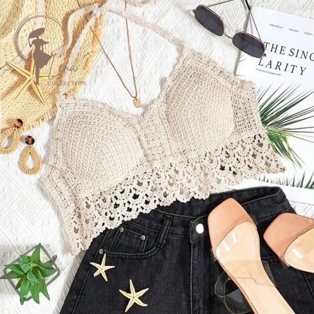 Hollow Out Crochet tankini Summer Top | Shopee Philippines