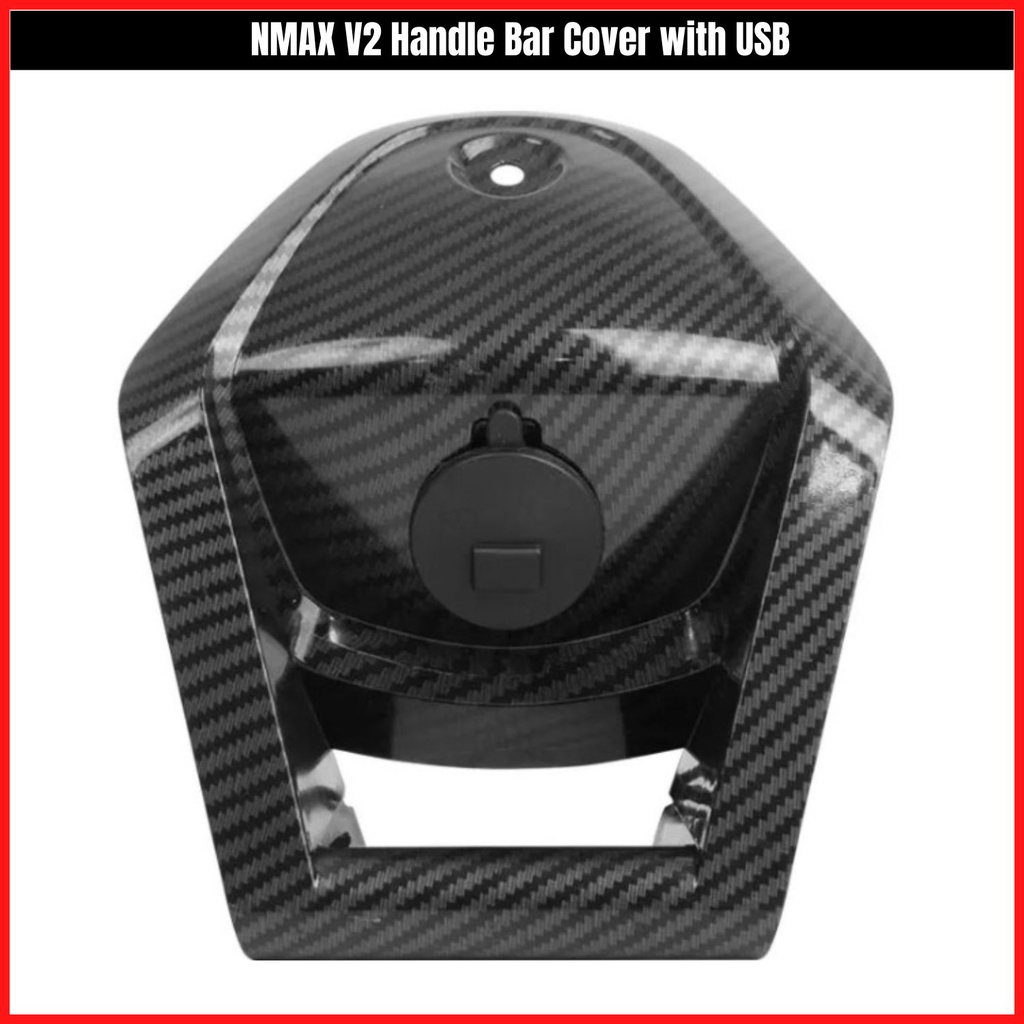 NMAX V2 Handle Bar Cover with USB Port Phone Charger and Clamp Bar ...