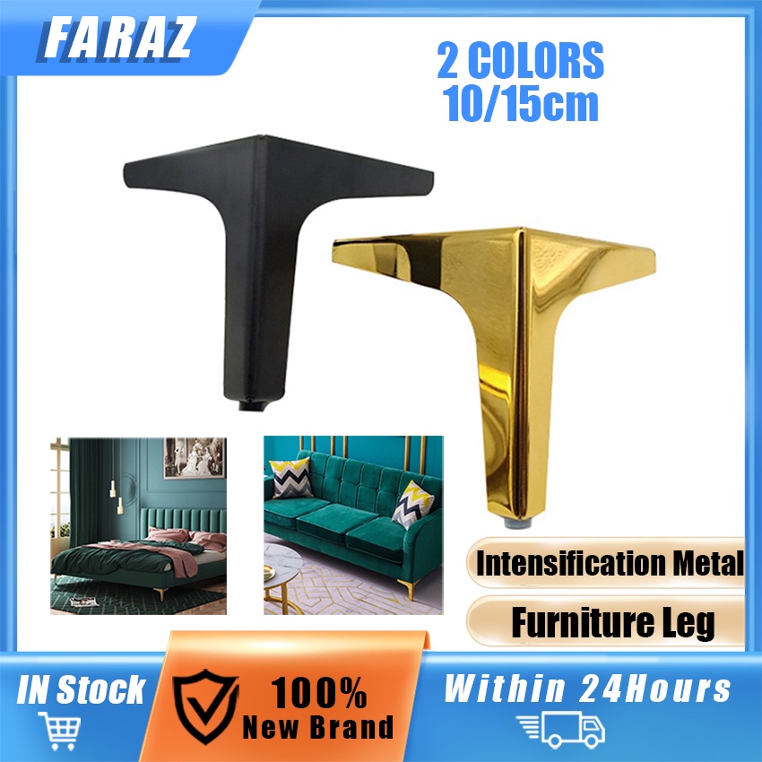 Height 10cm 15cm Sofa Leg Metal Triangle Furniture Leg Replacement for ...