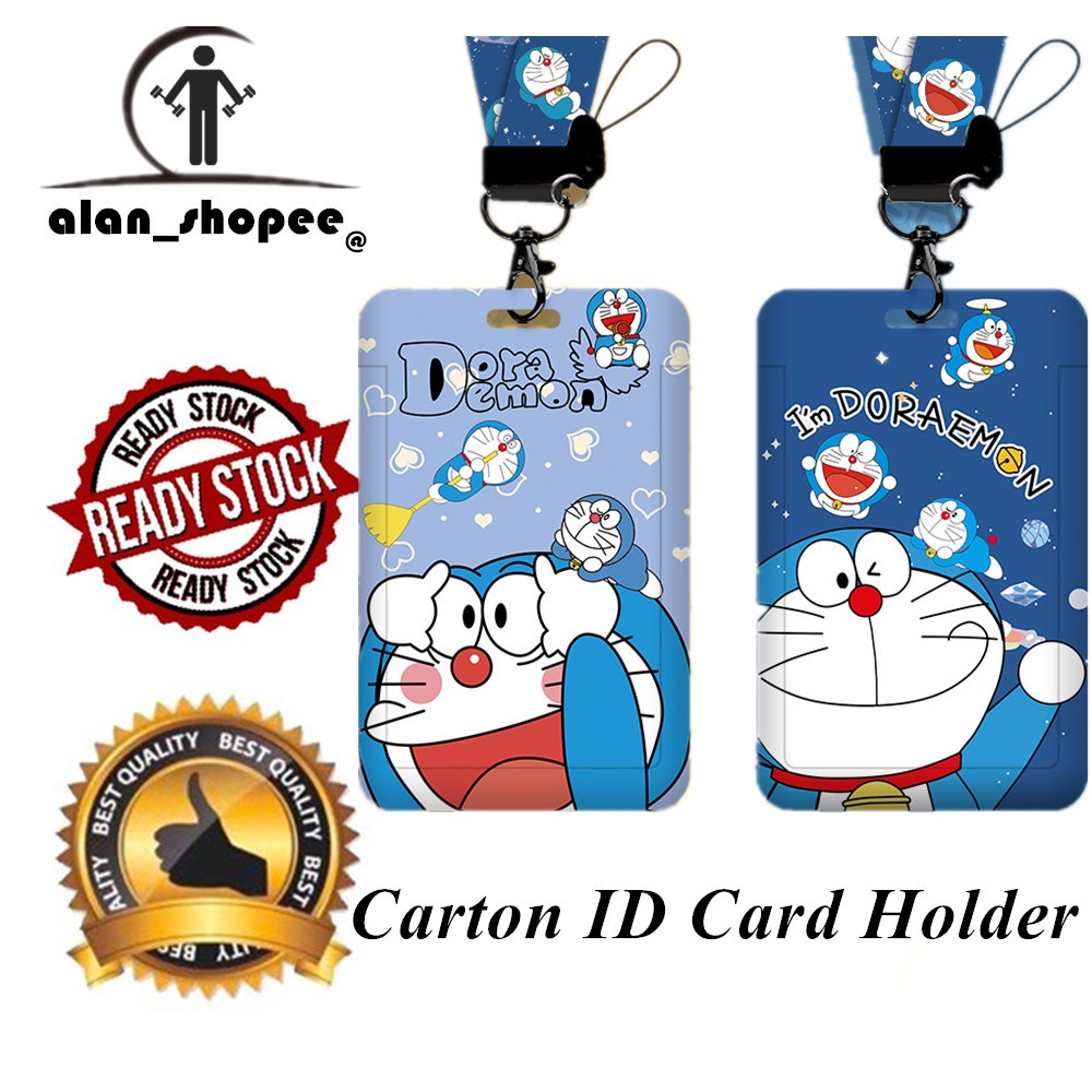 1Pc Doraemon business card box card lanyard badge ID card holder ...