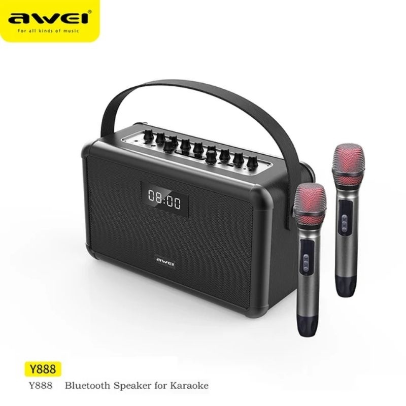 Awei Y888 100W Home Theater High Power Bluetooth Speaker Karaoke System Wireless Dual Microphone ...