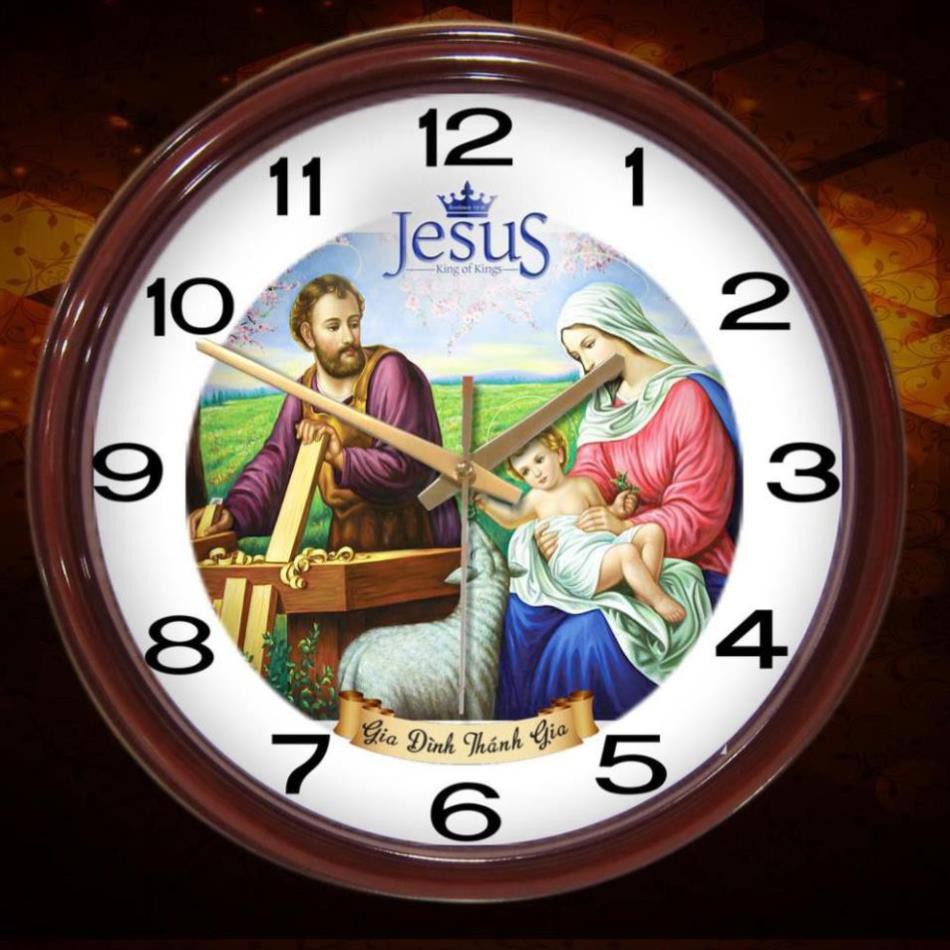 Round Catholic Clock Model 9 - Holy Family -NS260-9 Housewarming ...